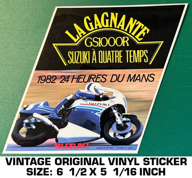 1982 24 HEURES Du Mans Gs1000R Motorcycles-Vintage Original Vinyl Decal ...