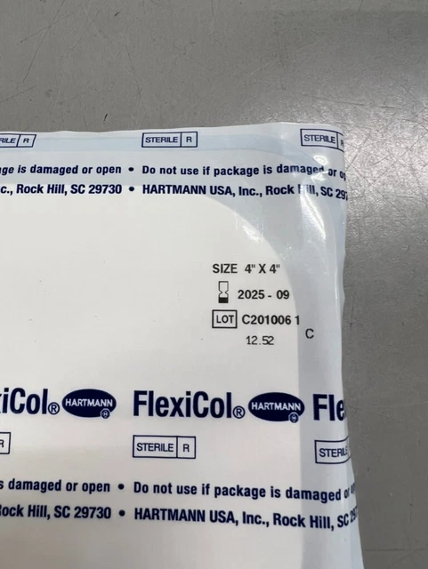 FLEXICOL HYDROCOLLOID DRESSING 4" X 4" Ultra Thin Wound Dressing Pad ...