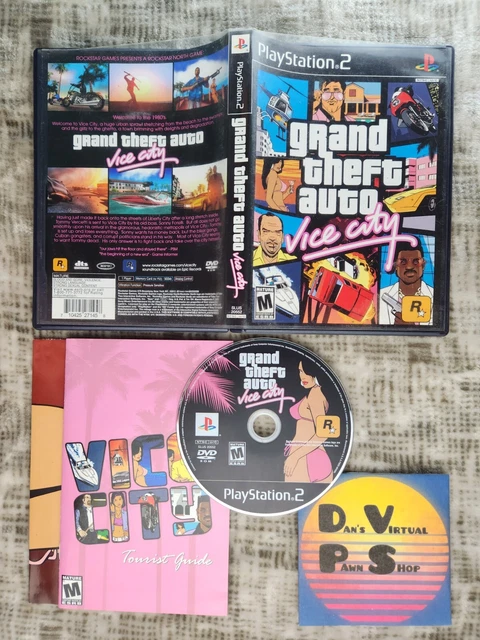 GRAND THEFT AUTO Vice City PlayStation 2 PS2 CIB w/ Map + Manual Black ...