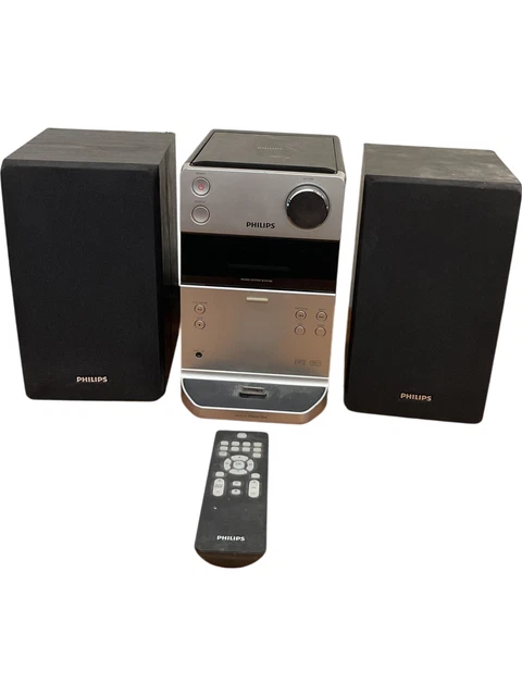 PHILIPS MICRO HIFI System DCM186 with Speakers and Remote Control £45. ...