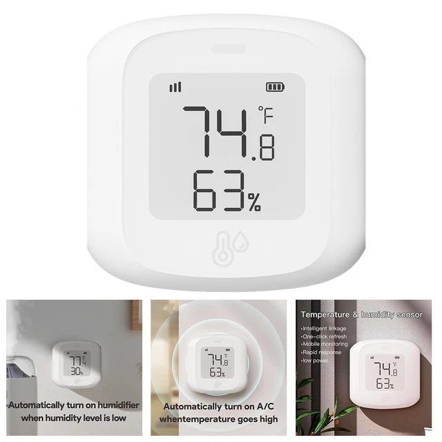 BATTERY-OPERATED HUMIDITY & Temperature Sensor Smart V3 Sensor ...