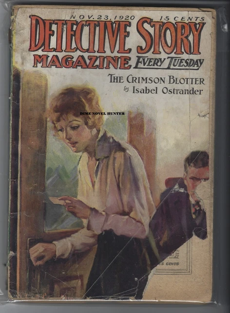 DETECTIVE STORY MAGAZINE November 1920 Pulp Hugh Kahler Herman Landon ...