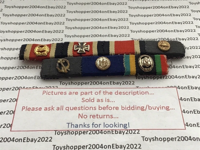 GERMAN WW2 1957 Veteran Bundeswehr Ribbon Bar Iron Crosses Army Honor ...