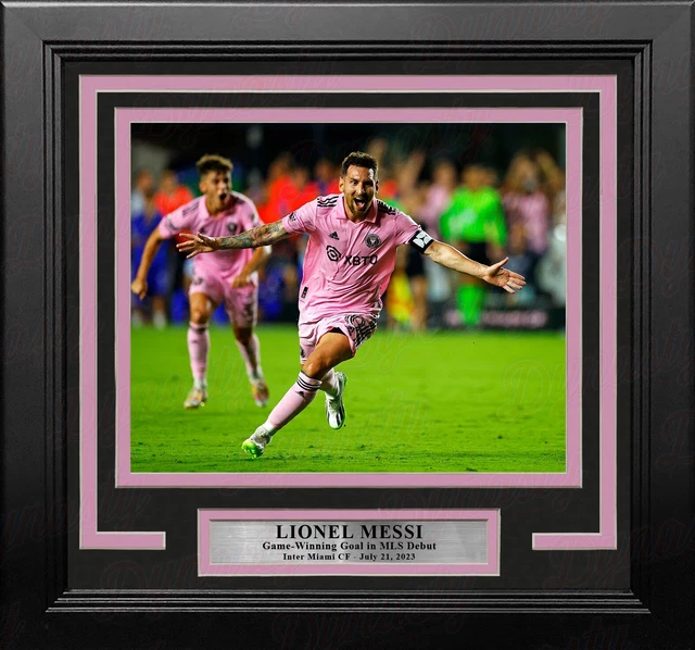 LIONEL MESSI INTER Miami Game Winning Goal 1st MLS Game 8x10 Framed ...