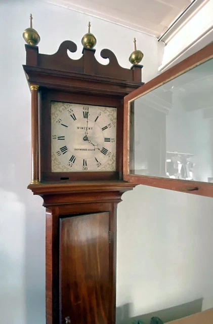 ANTIQUE LONGCASE GRANDFATHER clock (est. pre-1900) £100.48 - PicClick UK