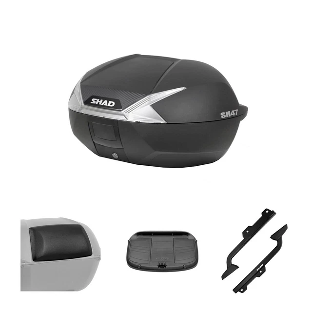 SET SHAD COFFRE SH47 Blanc + Chassis For Sym 150 For Symphony S 4T 2015 ...