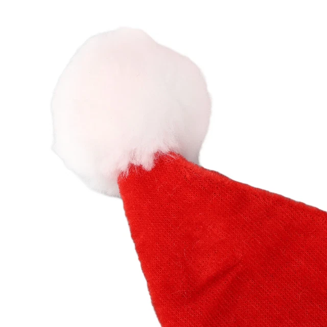 2 PCS LIGHT Up Santa Hat Button Control Nylon Soft RGB 3 Lighting Modes ...