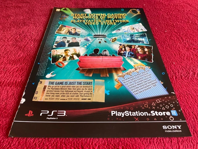 FRAMED GAME ADVERT 12X9 Ps3 - Playstation Store.. £22.99 - PicClick UK