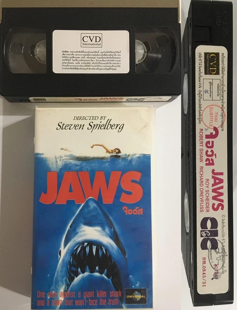 จอว์ส JAWS THAI VHS Shark Movie Videotape Steven Spielberg VIDEO Tape ...