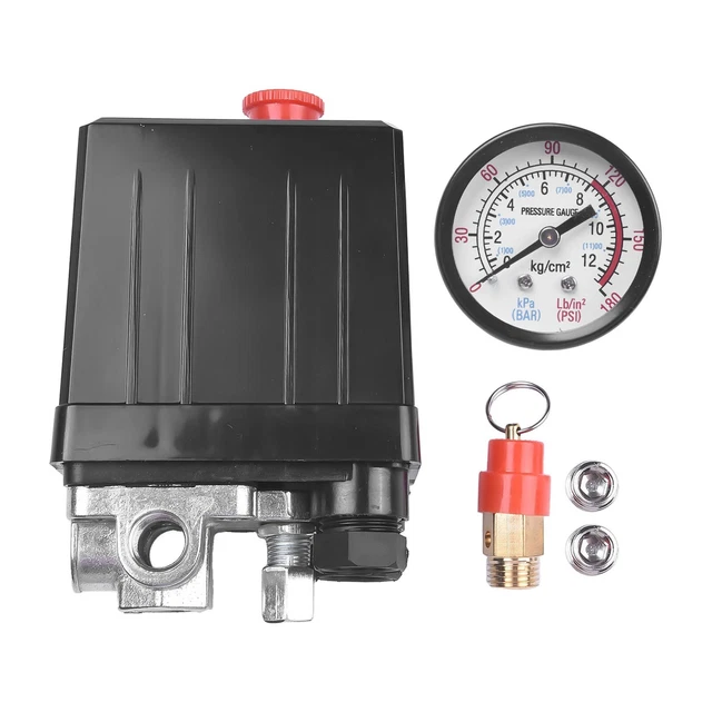 90-120 PSI Switch 1/4 NPT 4-Port Air Compressor Pressure Switch - 90 ...