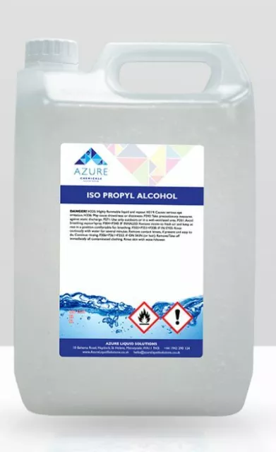 ISOPROPYL ALCOHOL IPA Isopropanol Solvent Cleaning Fluid 99.9% 5L £39. ...