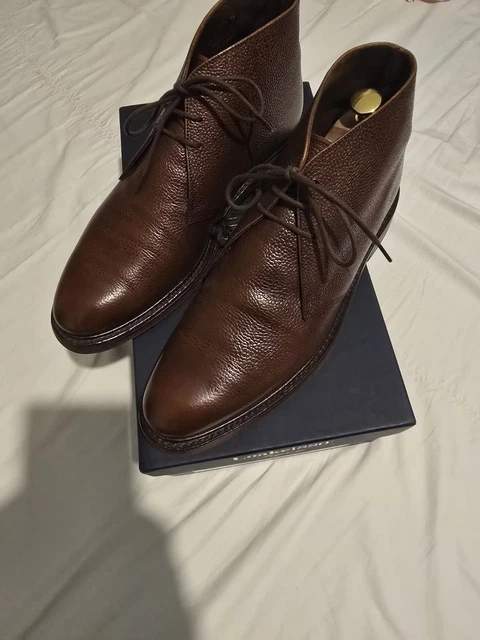 LOAKE LYTHAM MENS Chukka Boots Shoes Brown Leather Lace Up UK 8 EU 42 ...