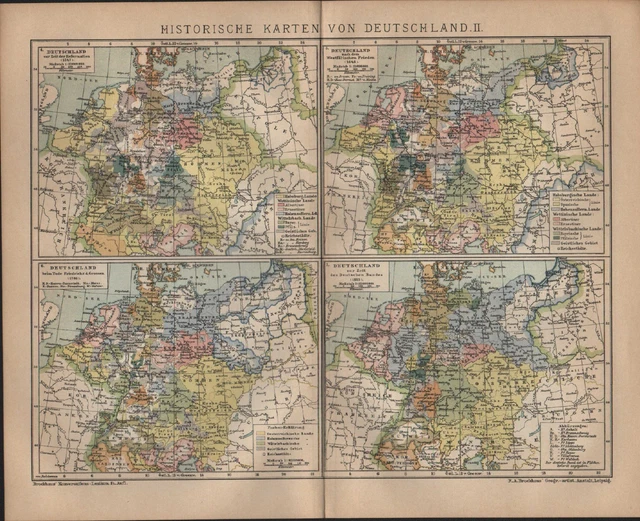 LANDKARTE MAP 1901: GEOLOGISCHE KARTE VON DEUTSCHLAND. EUR 14,99 ...