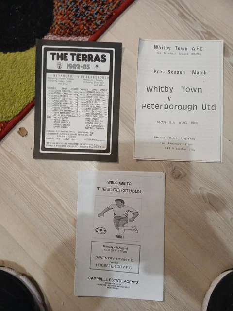 PRE SEASON FRIENDLY Football Programmes x 14 from the 1980s through to ...