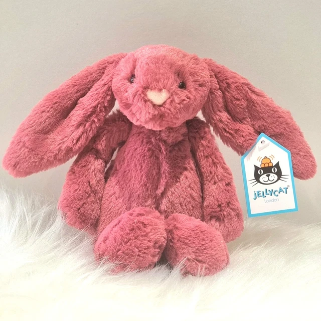 JELLYCAT BASHFUL BUNNY Berry NEW BNWT Small retired retired £297.10 ...