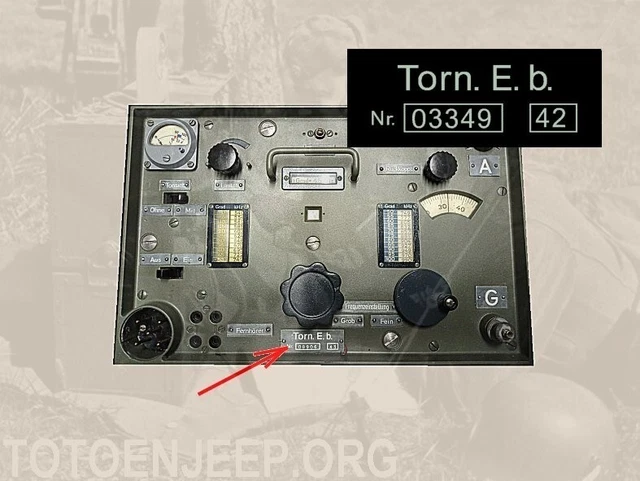 PLAQUETTE LABEL POSTE RADIO TORN EB 1942 GERMAN WH. kubel jeep ww2 EUR ...