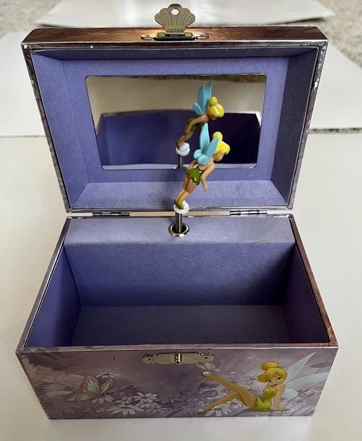 DISNEY'S PETER PAN - Tinkerbell Purple Musical Jewelry Box Works £15.48 ...
