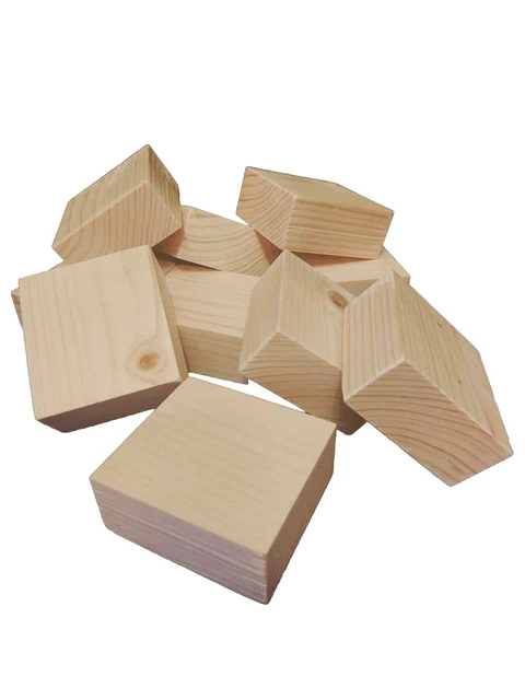 70MMX70MM PINE WOOD PLAQUES (32mm thick) WOODEN BLOCKS BLANKS (pack of ...