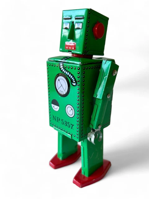 VINTAGE TIN TOY robot 1940's repro ST JOHN Lilliput Robot gr MS397 6 ...