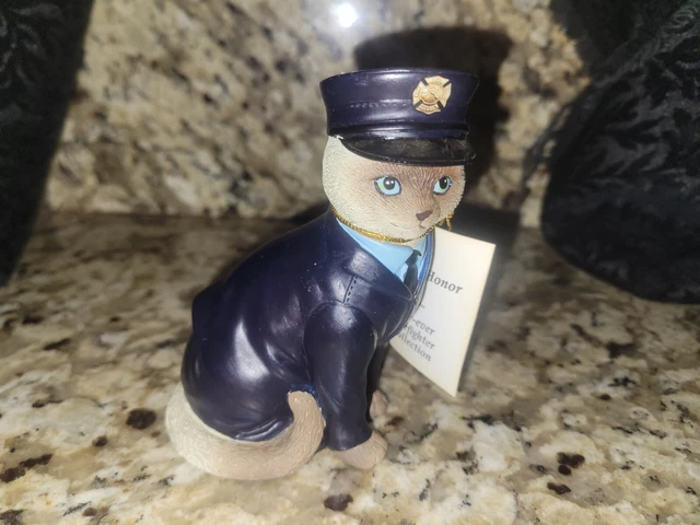 HAMILTON COLLECTION FURR-EVER Firefighter Cat Collection Tails Of Honor ...