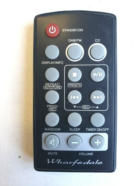 GENUINE ORIGINAL WHARFEDALE Cd Dab Clock Radio Remote Control £9.95 ...