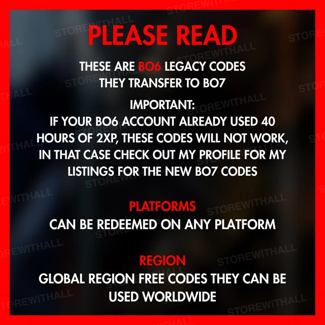 BLACK OPS 7 - 20 HOURS BO7 2XP LEVEL + WEAPON XP DOUBLE XP | BO6 CODES ...