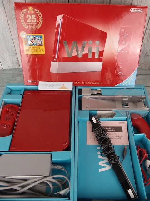 NINTENDO WII SUPER Mario Bros 25th Anniversary Limited Edition Red ...