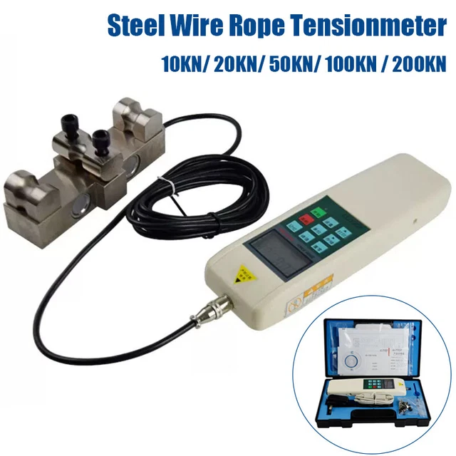 STEEL CABLE WIRE Rope Tension Meter Pressuremeter Tensiometer Sensor ...
