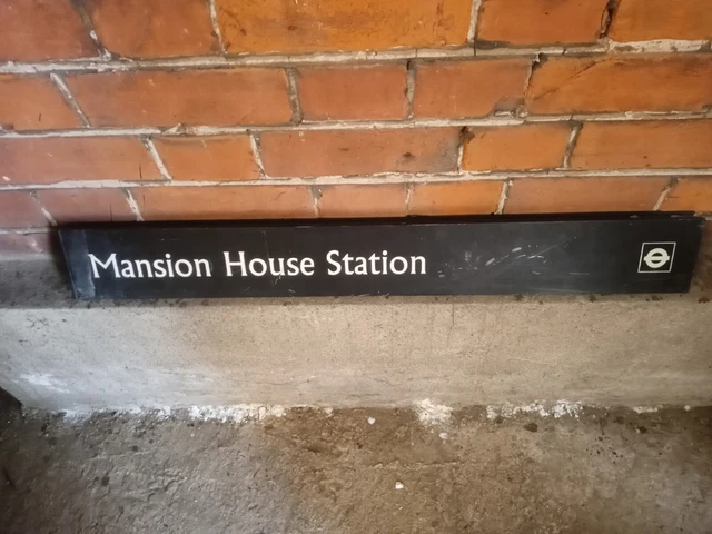 LONDON UNDERGROUND SIGN Mansion House Sign £100.00 - PicClick UK