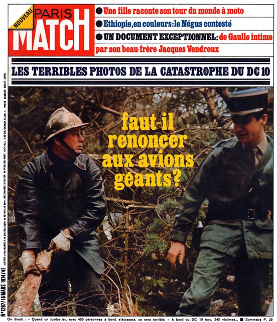 PARIS MATCH N°1297 du 16 mars 1974 - Les photos de la catastrophe du DC ...