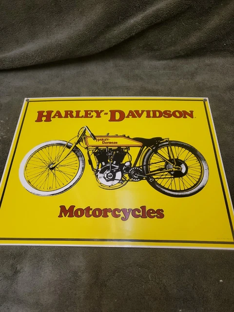 HARLEY DAVIDSON MOTORCYCLE porcelain enamel sign with vintage ...