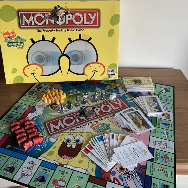 MONOPOLY SPONGEBOB SQUAREPANTS Edition Nickelodeon Board Game Complete ...