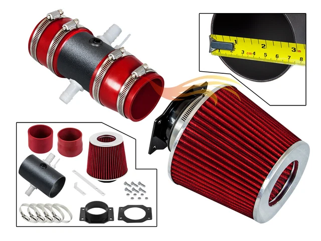 RW RED SHORT Ram Air Intake System+Filter For 1995-1999 Maxima/I30 3.0L ...