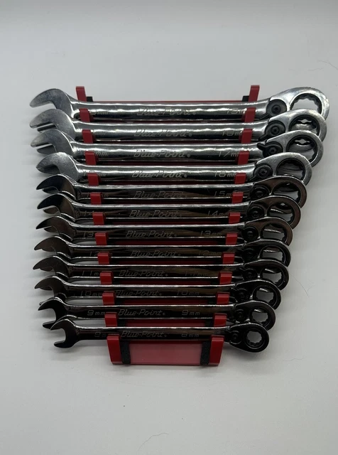 BLUE POINT METRIC Ratcheting Wrench Set With Blue Point Holder £162.55 ...