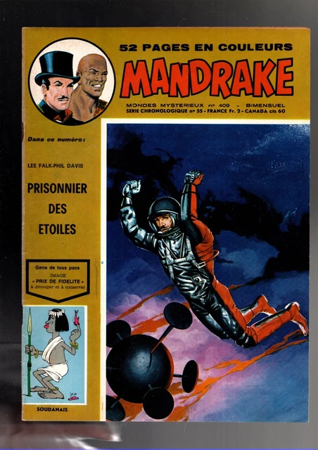 Mandrake N°409 Mondes Mystérieux Editions Des Remparts 1973 Tbe Eur