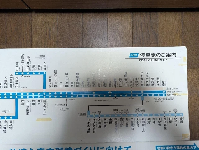 LATE 1990S ODAKYU Line Route Map Large Format £154.96 - PicClick UK
