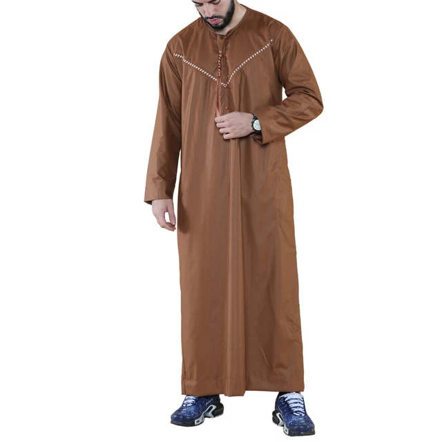 HOMMES MARRON THOBE Juba Saoudien Islamique Arabe Eid Erirats Omani ...