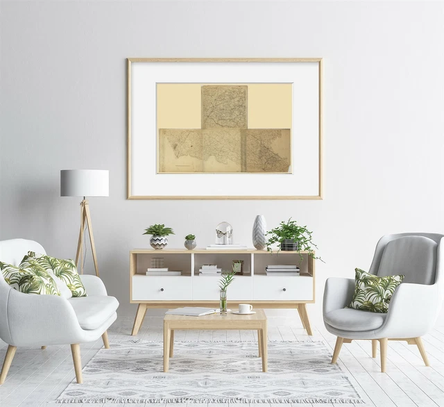 1864 MAP| MAP of parts of Hanover, Goochland, Fluvanna, Albemarle ...