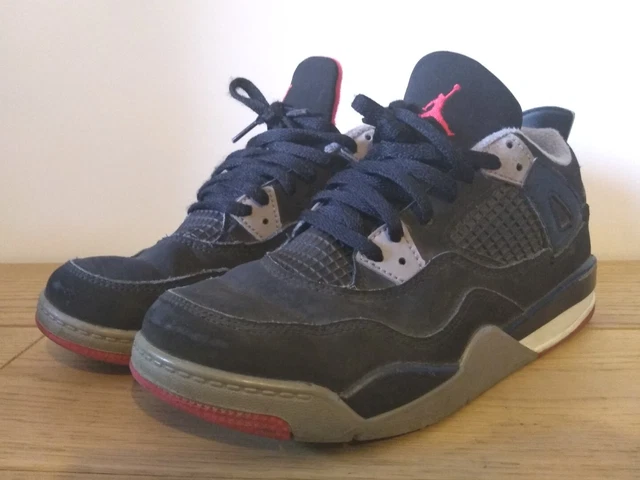 NIKE AIR JORDAN 4 Retro OG Mid Bred 2019 UK Size 2 Black And Red £40.00 ...