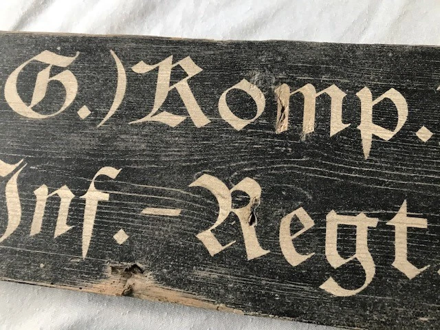 WW2 GERMAN WEHRMACHT Field Barracks Sign 'MG' Company 55th Infantry £ ...