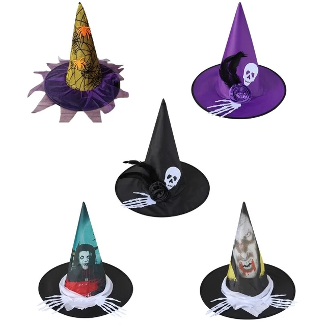 WITCH CAPS FESTIVAL Wizard Hat Carnivals Party Headwear Halloween ...