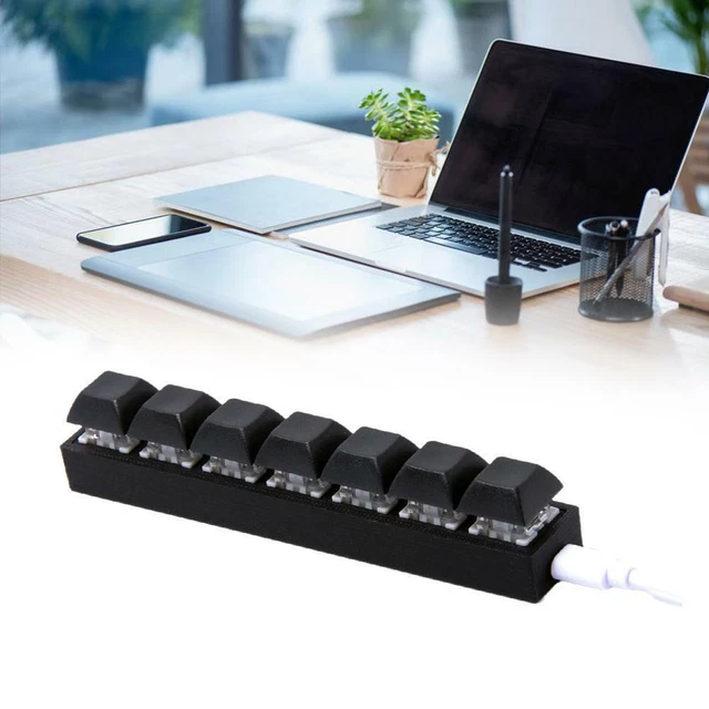 7 KEYS MINI Mechanical Keyboard Programming Macro Keypad Gaming ...