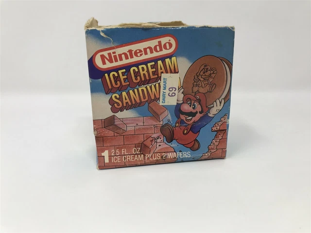 NINTENDO SUPER MARIO Bros. Ice Cream Sandwich nes 1989 - Damaged ...