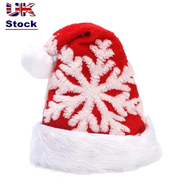 SOFT CHRISTMAS PLUSH Hat Christmas Xmas Xmas Cap New Pluffy Santa Hat £ ...