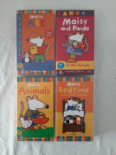 MASIY VHS BUNDLE lot of 4| bedtime and other stories,ABC,panda,animals ...