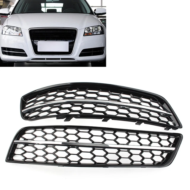 FRONT BUMPER FOG Light Grille Cover Without Fog Light Hole Fit Audi A3 8P 09-13 EUR 52,74 ...