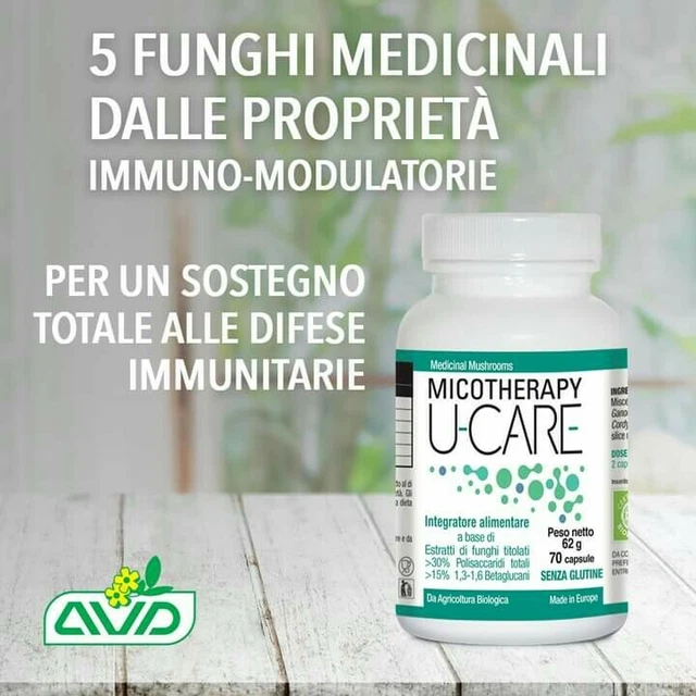 MICOTHERAPY U-CARE N.70 Capsule sostegno totale sistema immunitario ...