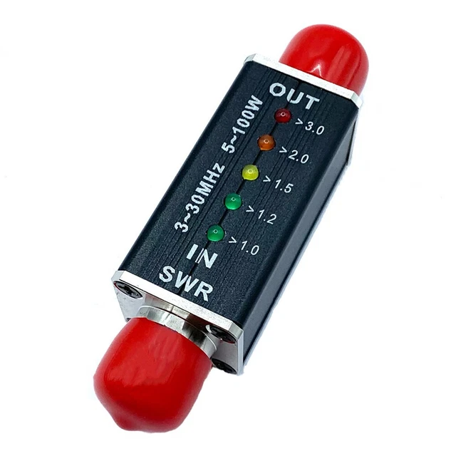 COMPACT 5 LED SWR Meter 330MHz Frequency Short Wave Standing Waves ...