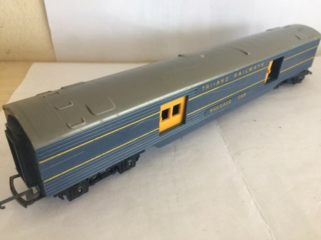 TRIANG TC R134 MK1 BLUE BAGGAGE COACH & SLIDING DOORS transcontinental ...