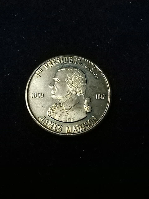 JAMES MADISON 4TH President 1809-1817 Coin Medal Token 28mm £8.51 ...